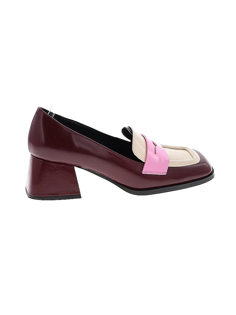 BiBi LOU Color Block Burgundy Heels Size EU 39 - 65% off | ThredUp