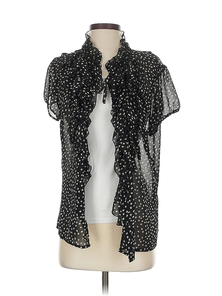 Saint Tropez Polka Dots Black Black Polka Dot Sheer Blouse Size S (estimated) - 15% off | ThredUp