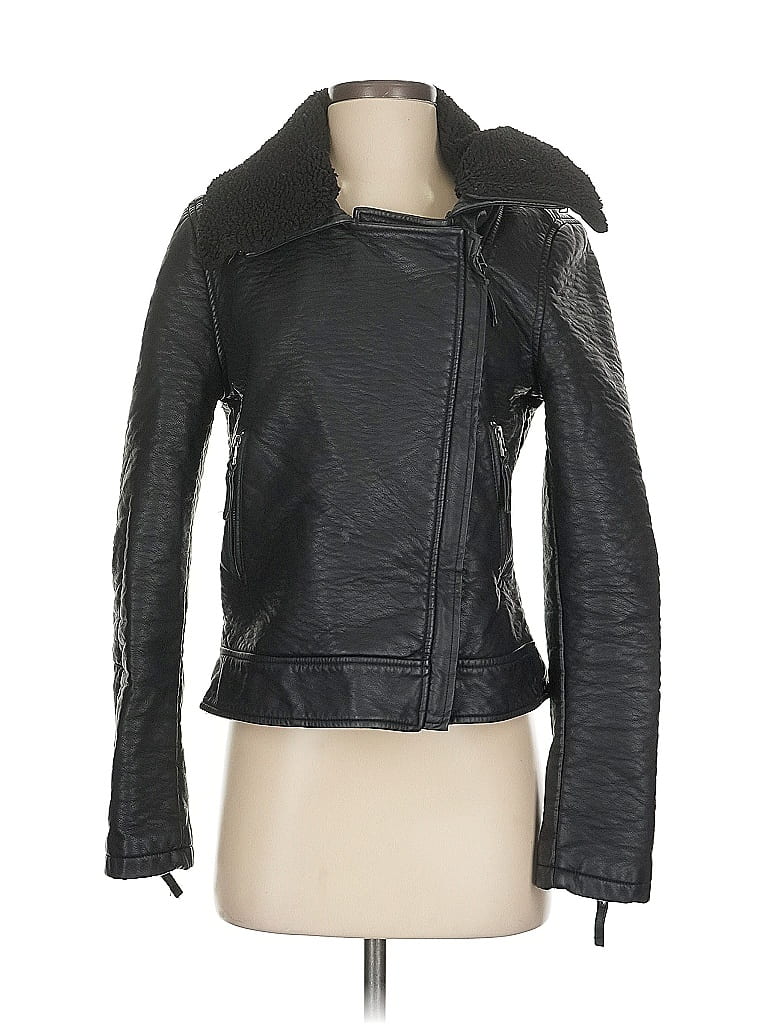 Max Studio Black Faux Leather Jacket Size S - 75% off | ThredUp