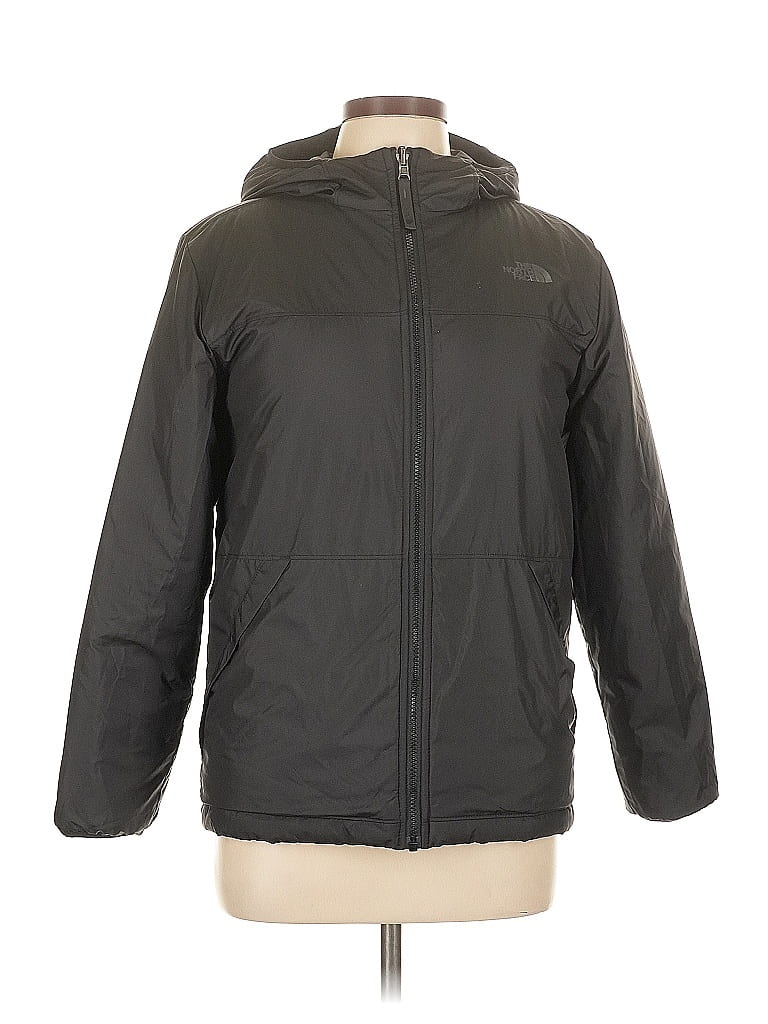 The North Face 100% Polyester Solid Black Jacket Size L - 62% off | ThredUp