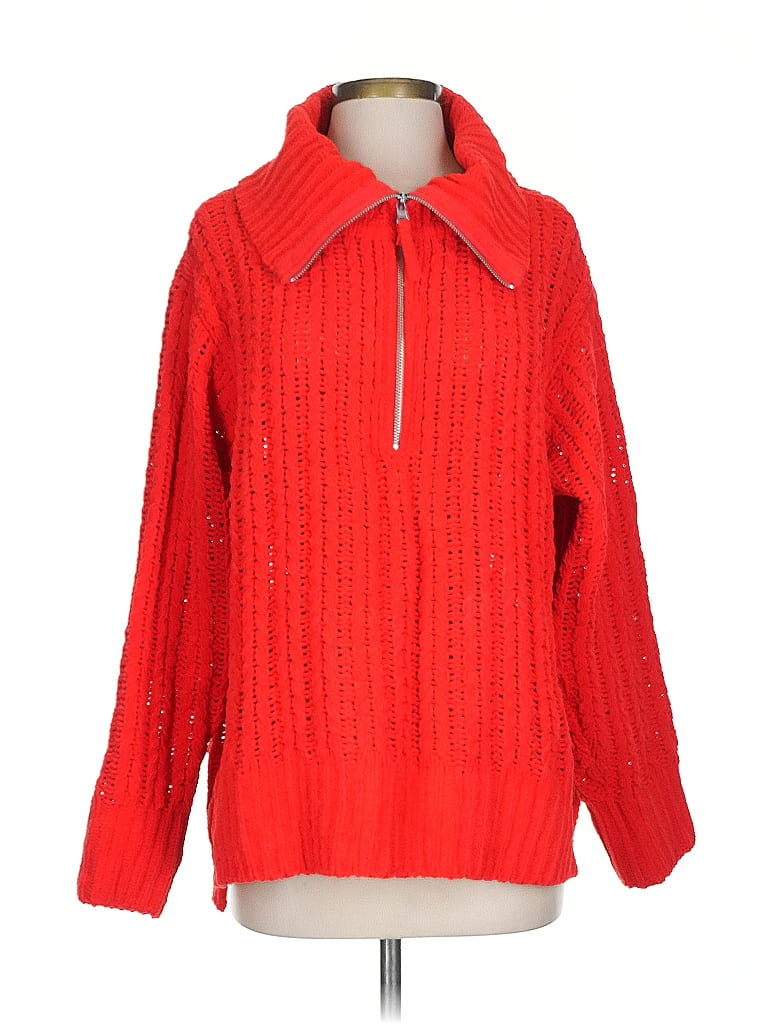 Aerie 100% Recycled Polyester Red Pullover Sweater Size S - 54% off ...