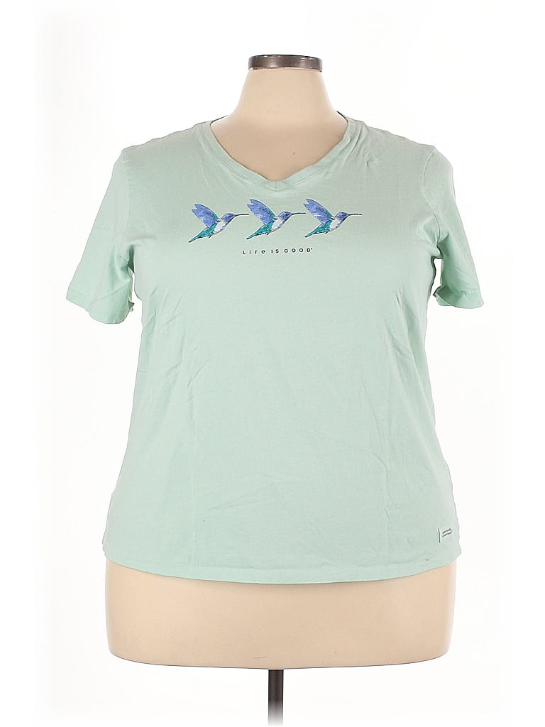 Life Is Good 100% Cotton Green Short Sleeve T-Shirt Size 3X - 31% off ...