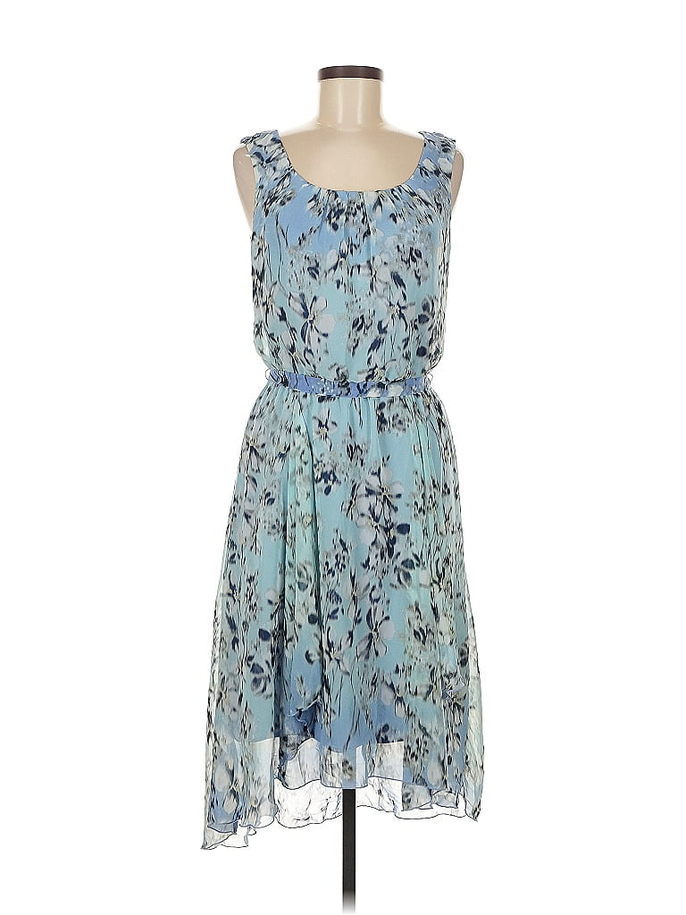 Rabbit Rabbit Rabbit Designs 100% Polyester Print Blue Cocktail Dress ...