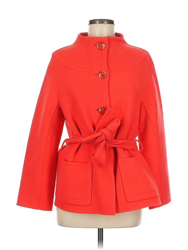 Escada Solid Orange Red Wool Coat Size EU 38 / US 8 - 81% off | ThredUp