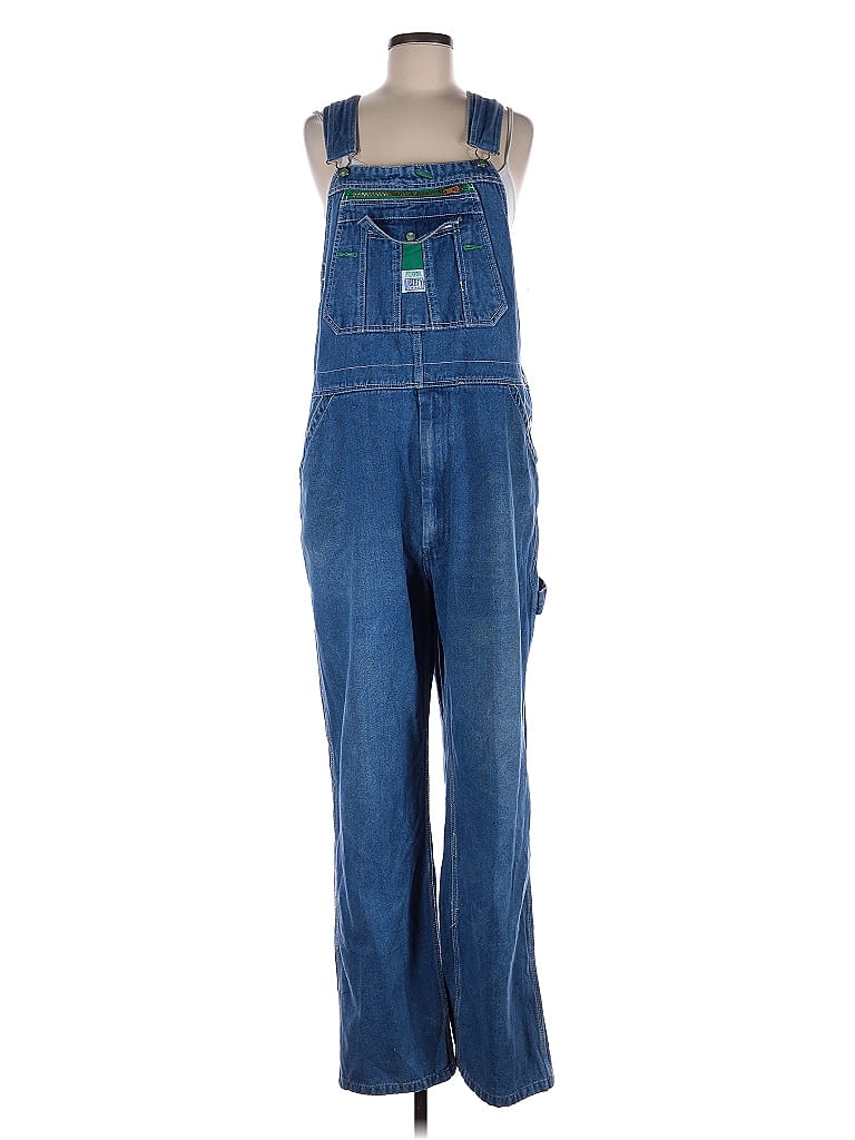 LIBERTY 100% Cotton Blue Blue Denim Overalls with Pockets Size 37 waist ...