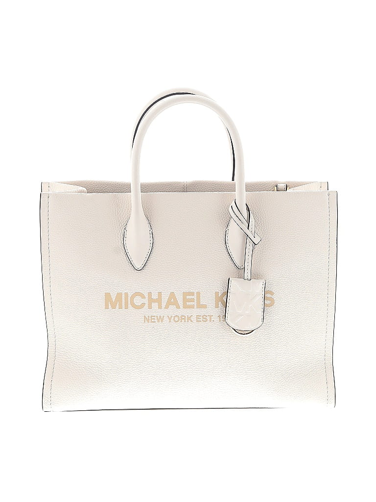 Michael Michael Kors 100 Leather Ivory Leather Tote One Size 53 Off