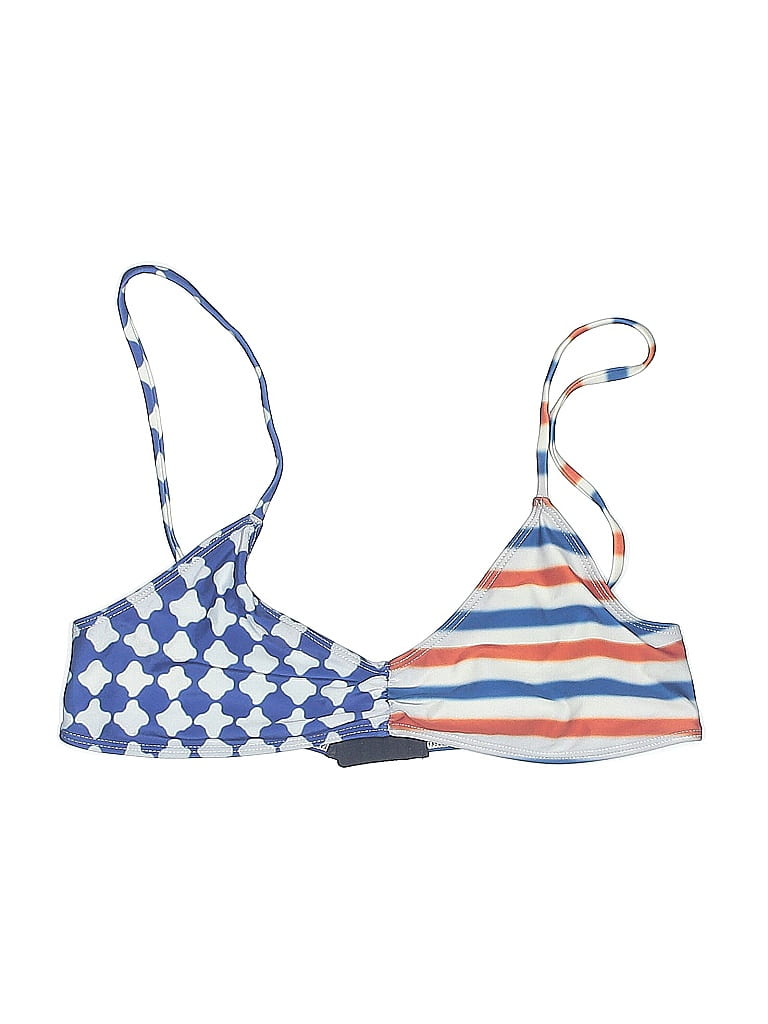 Beach Riot Checkered-gingham Blue Swimsuit Top Size L - 73% off | ThredUp