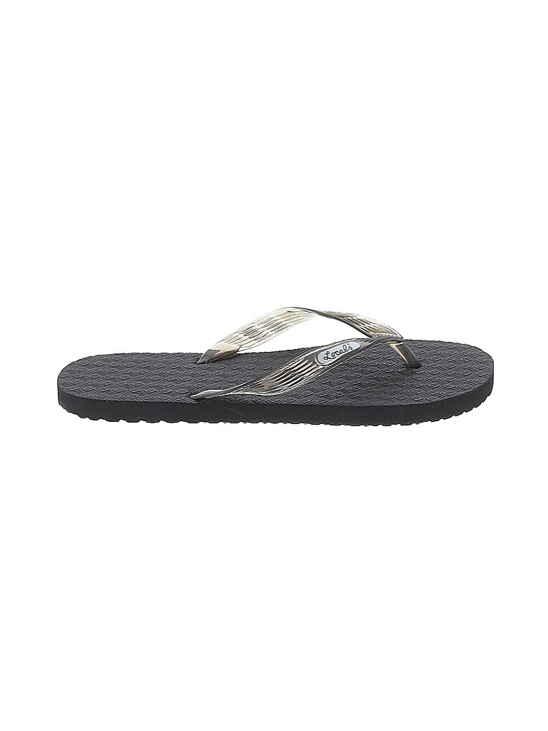 Assorted Brands Silver Black Flip Flops Size 4 - 36% off | ThredUp