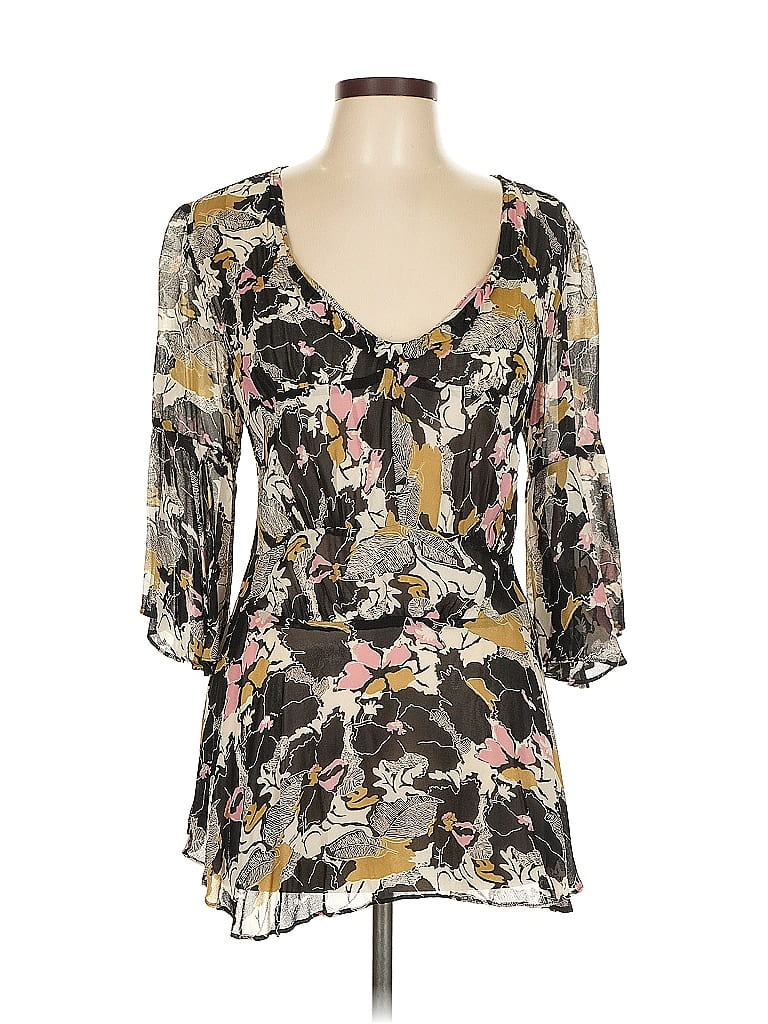 Ulf Andersson 100% Rayon Black 3/4 Sleeve Blouse Size L - 78% off | ThredUp