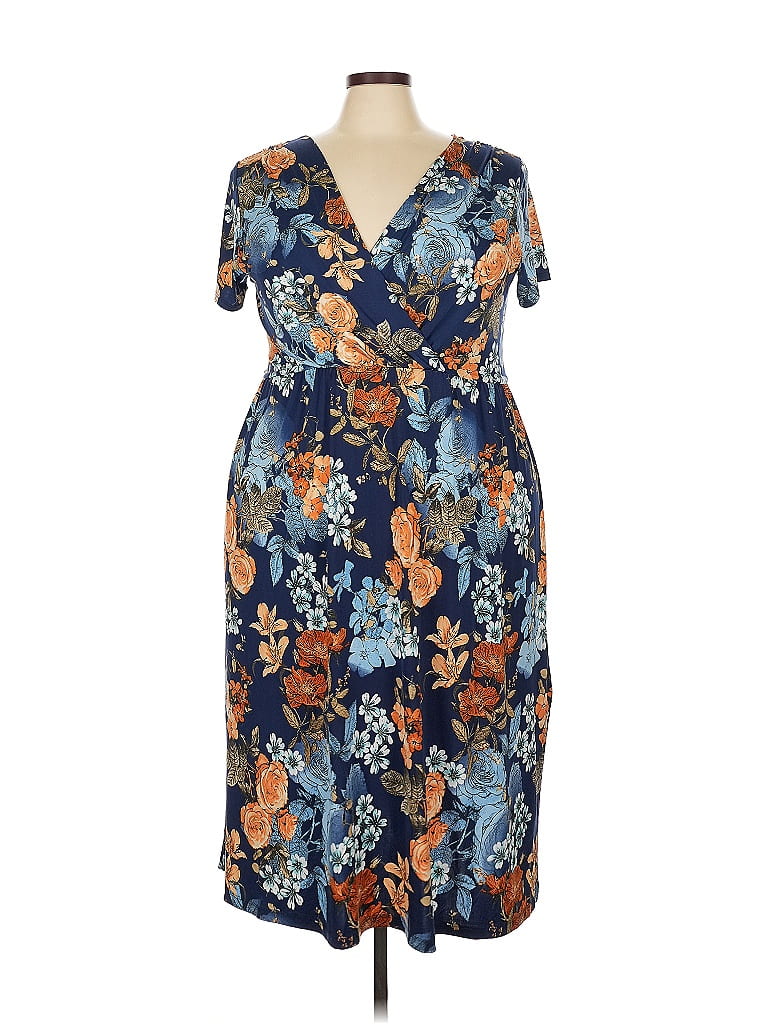 Gilli Blue Casual Dress Size 3X - 49% off | ThredUp
