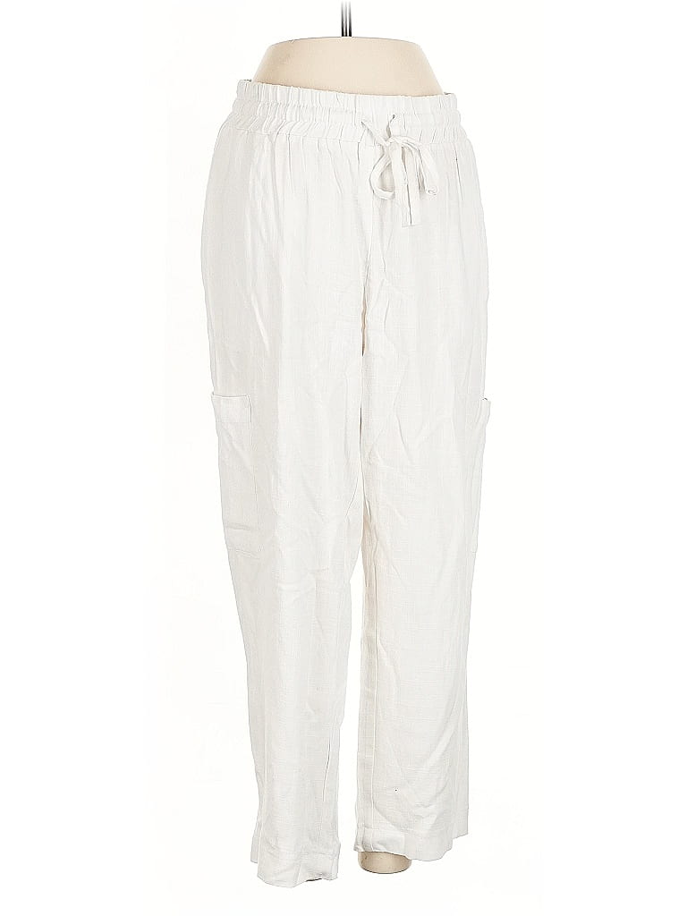 Assorted Brands Ivory Linen Pants Size S - 57% off | ThredUp