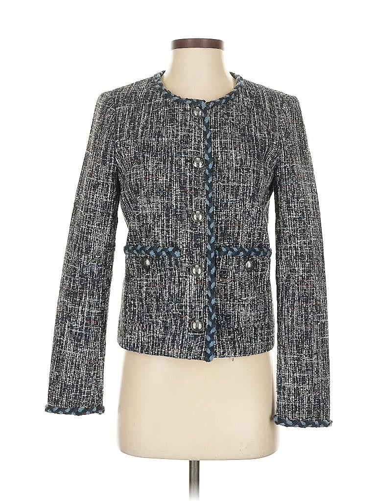 Ann Taylor LOFT Tweed Blue Jacket Size XS - 70% off | ThredUp