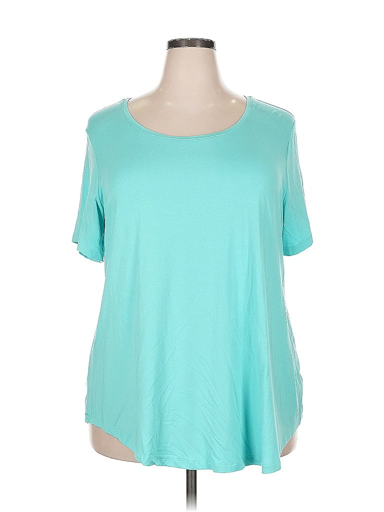 JM Collection Teal Short Sleeve T-Shirt Size 2X - 52% off | ThredUp