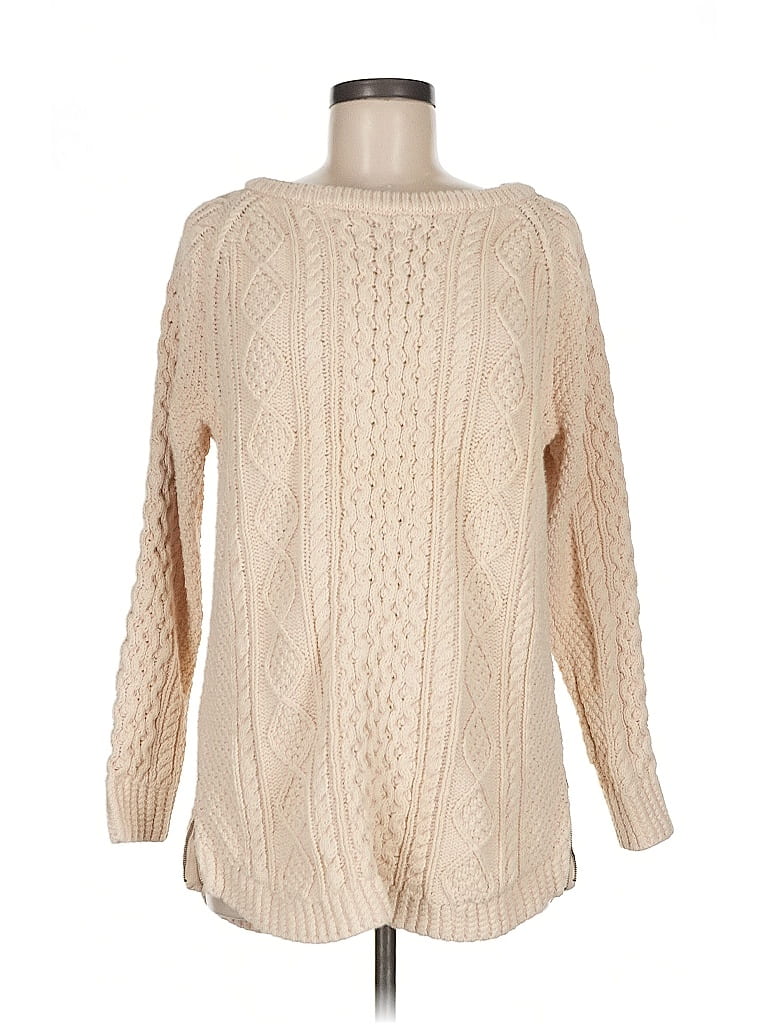 L.L.Bean Signature 100% Cotton Ivory Pullover Sweater Size M - 58% off ...