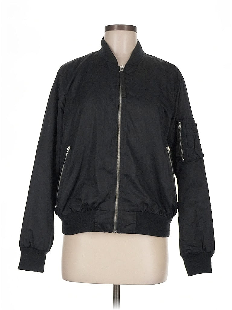 Gap 100% Polyester Solid Black Track Jacket Size M - 67% off | ThredUp