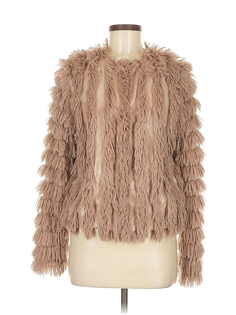 Greylin 100% Recycled Polyester Tan Faux Fur Jacket Size M - 71% off ...