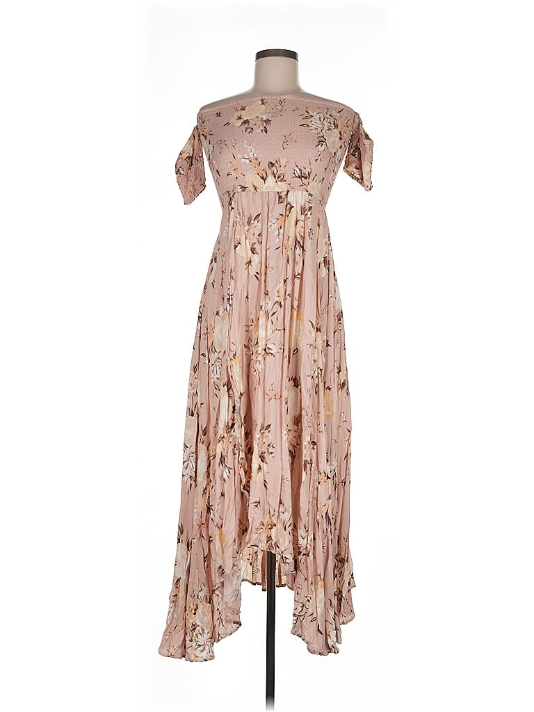 Auguste 100% Rayon Pink Casual Dress Size 6 - 74% off | ThredUp