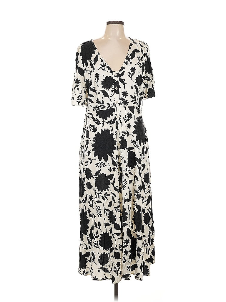 Ava & Viv Print Ivory Casual Dress Size L - 13% off | ThredUp