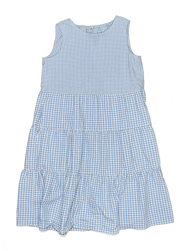 Uniqlo Checkered-gingham Blue Dress Size 9 - 45% off | ThredUp