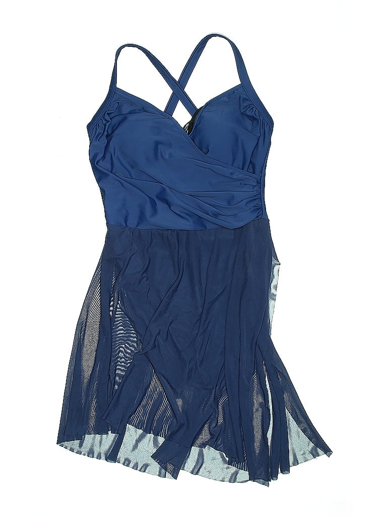 Carol Wior Blue One Piece Swimsuit Size 14 - 57% off | ThredUp