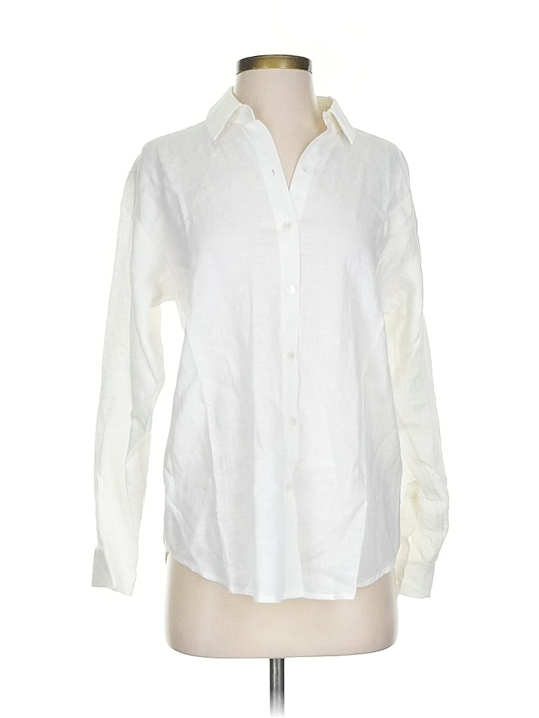 Spartina 449 100% Linen Ivory White Long Sleeve Blouse Size XS - 50% ...