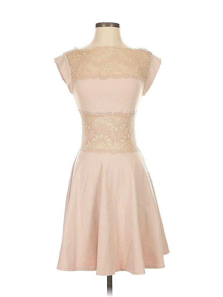 Bebe Tan Ivory Cocktail Dress Size S - 71% off | ThredUp