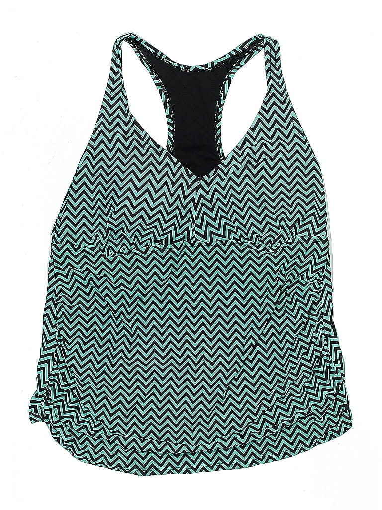 Pure Energy Chevron-herringbone Green Swimsuit Top Size 16 - 42% off ...