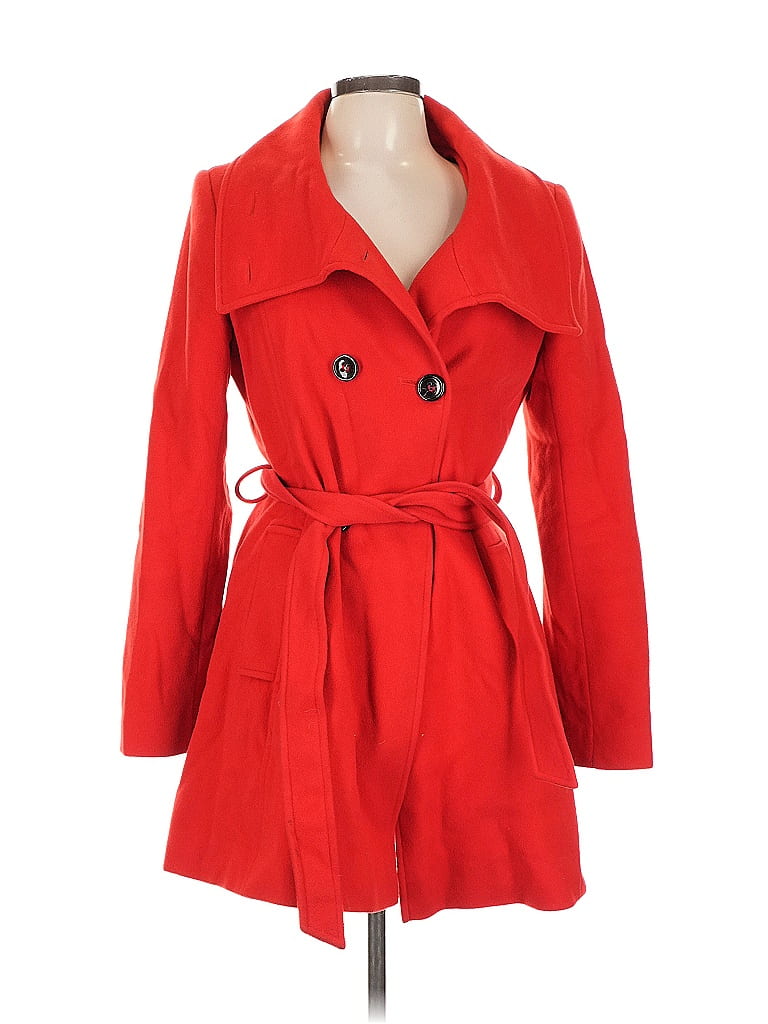 DKNY 100% Acetate Red Coat Size 10 - 79% off | ThredUp