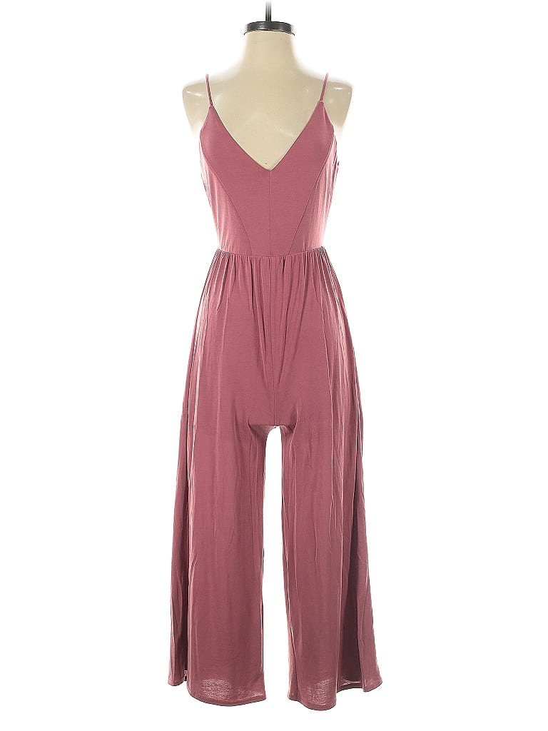 Sienna Sky Solid Burgundy Pink Jumpsuit Size S - 64% off | ThredUp