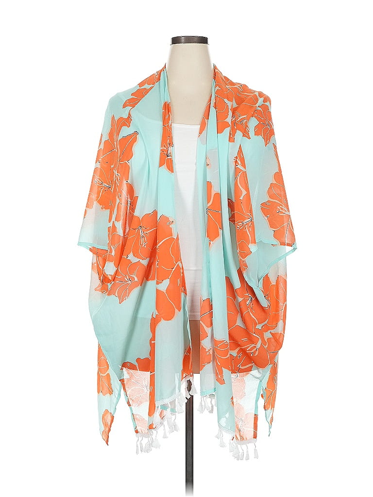 As Rose Rich 100% Polyester Orange Poncho Size 2X - 54% off | ThredUp