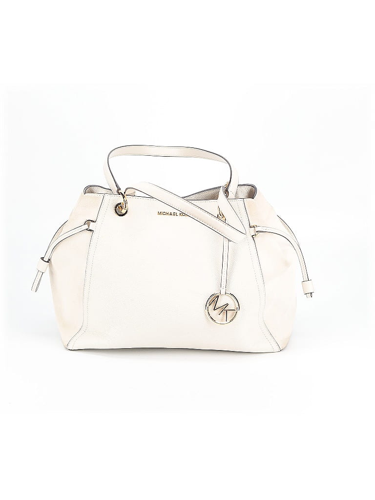 Michael Michael Kors 100 Leather Solid Ivory Leather Shoulder Bag One