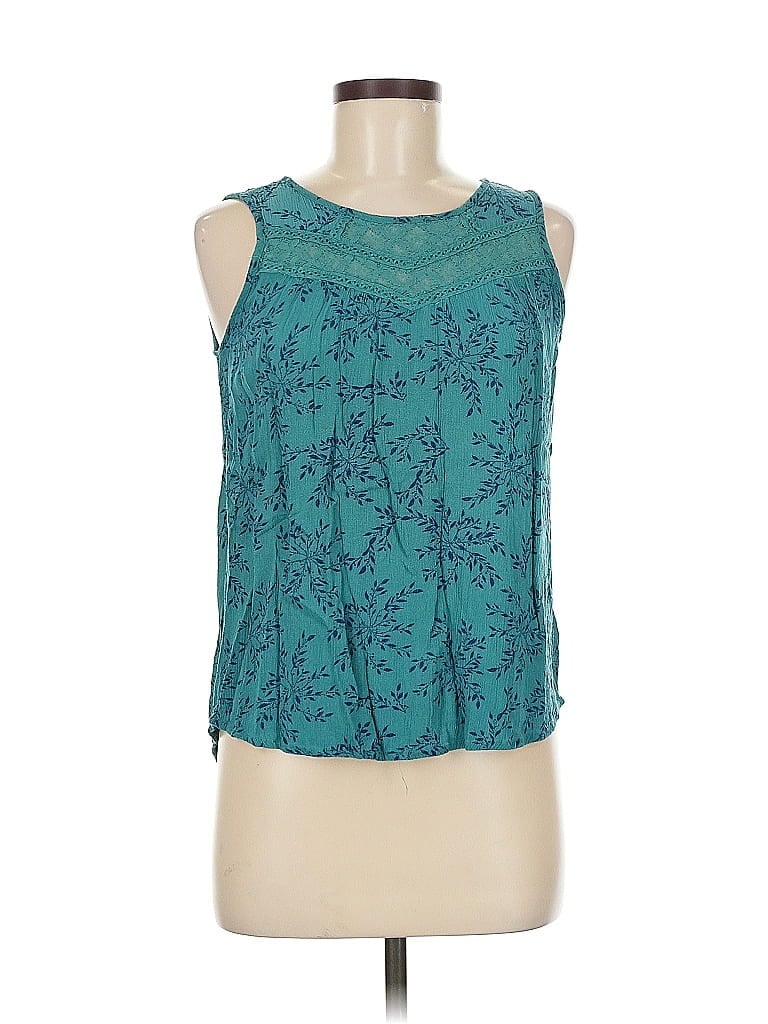 MASON & BELLE 100% Rayon Teal Sleeveless Blouse Size M - 66% off | ThredUp