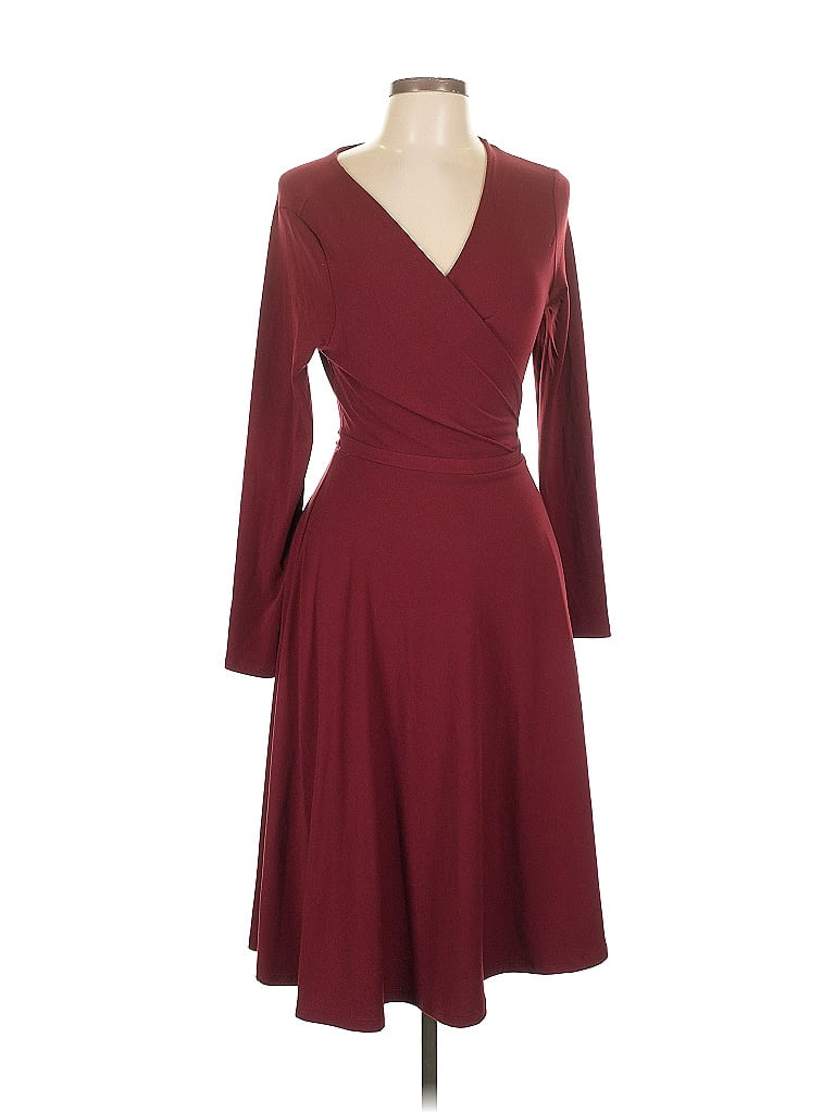 ModCloth Solid Burgundy Cocktail Dress Size L - 58% off | ThredUp