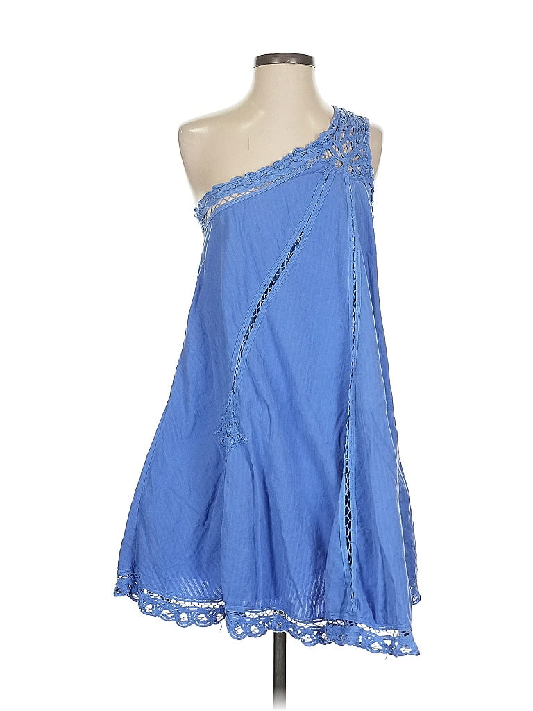 Free People 100% Cotton Blue Cocktail Dress Size S - 68% off | ThredUp