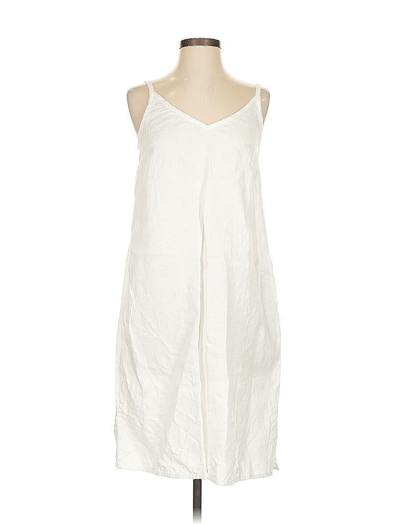 Not Perfect Linen 100% Linen Ivory Casual Dress Size S - 63% off | ThredUp