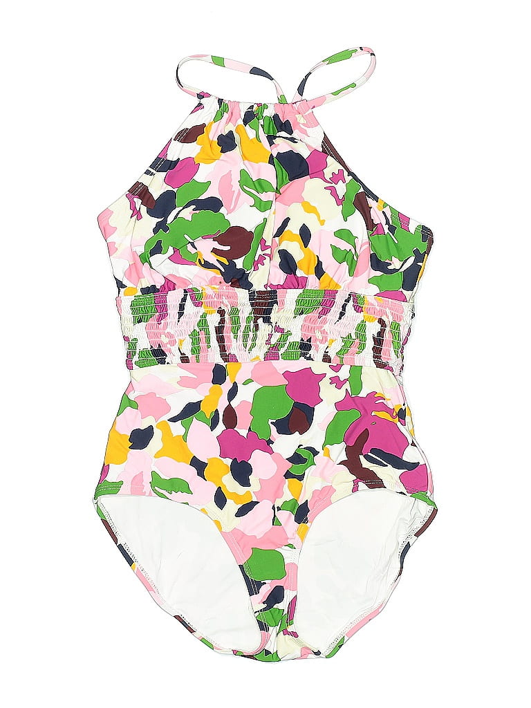 Anne Cole Print White One Piece Swimsuit Size 6 - 62% off | ThredUp