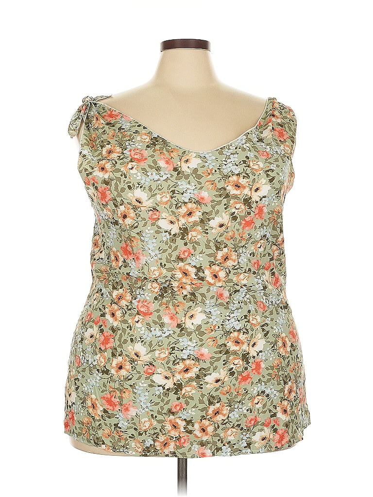 Shein Curve 100% Polyester Green Sleeveless Blouse Size 3X - 29% off ...