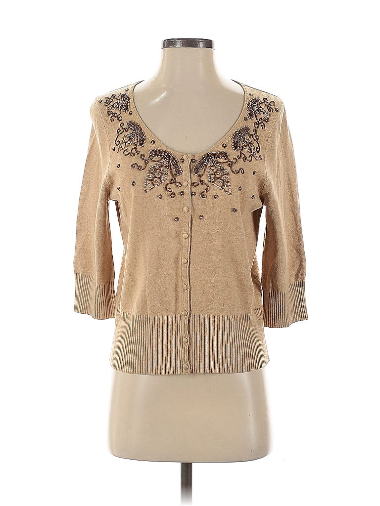 Sigrid Olsen Tan Silk Cardigan Size S - 80% off | ThredUp