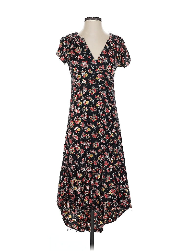 Angie 100% Rayon Floral Black Casual Dress Size S - 64% off | ThredUp