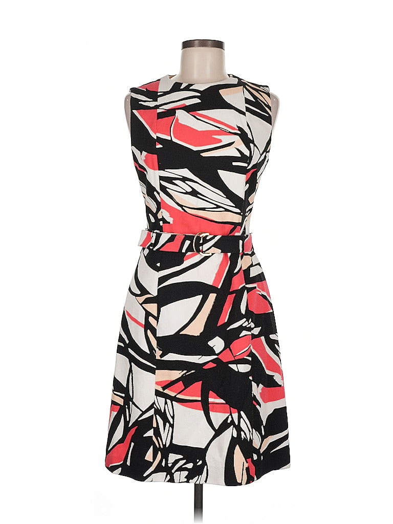 BOSS by HUGO BOSS 100% Cotton Graphic Red Black Cocktail Dress Size 6 ...