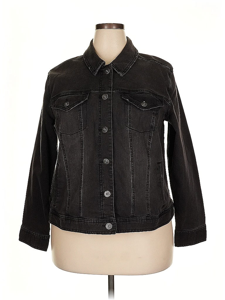 Style&Co Black Denim Jacket Size 18 - 48% off | ThredUp