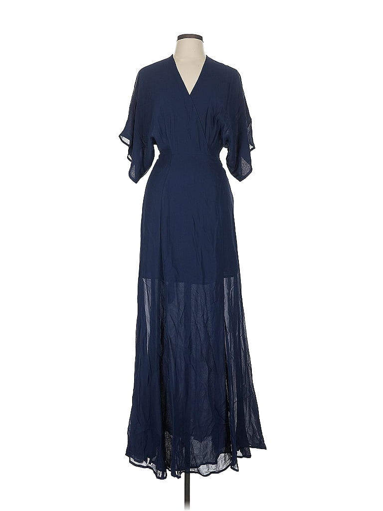 Reformation 100% Viscose Blue Casual Dress Size L - 52% off | ThredUp