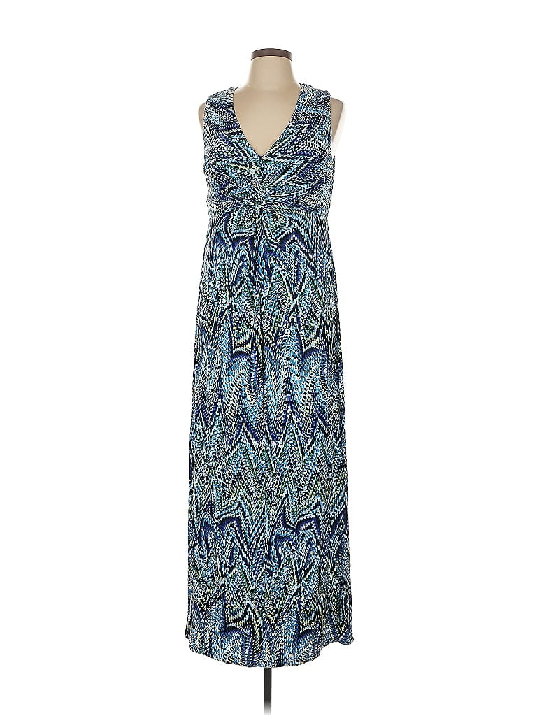 Mario Serrani Paisley Blue Casual Dress Size L - 53% off | ThredUp