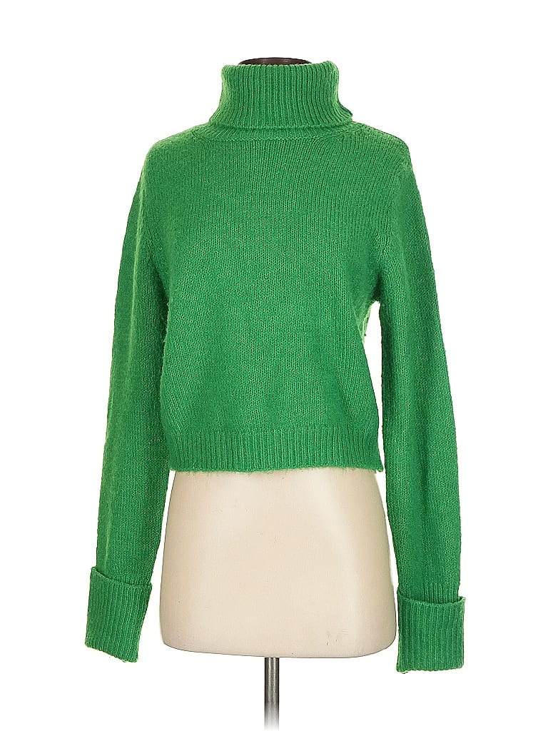 Cider Solid Green Turtleneck Sweater Size M - 54% off | ThredUp