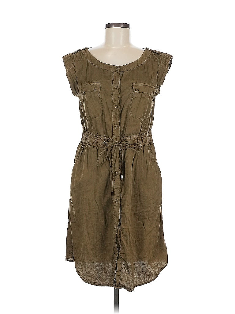 Hei Hei 100% Cotton Brown Green Casual Dress Size M - 73% off | ThredUp