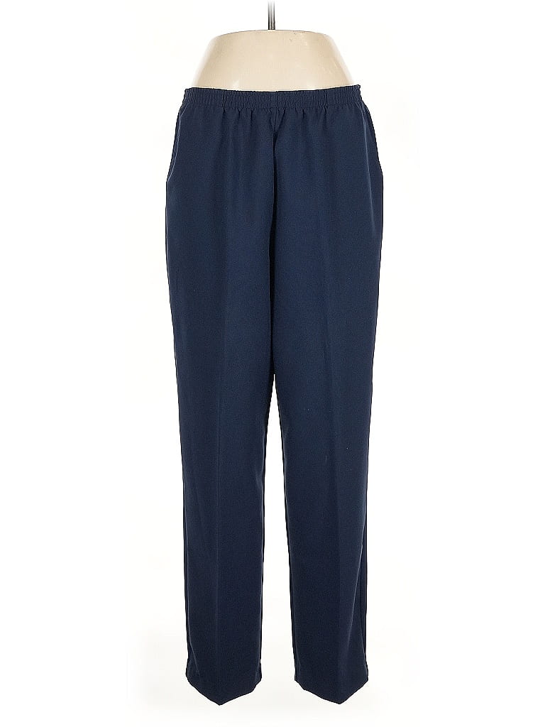 Vicki Wayne's 100% Polyester Solid Blue Casual Pants Size 12 - 52% off | ThredUp