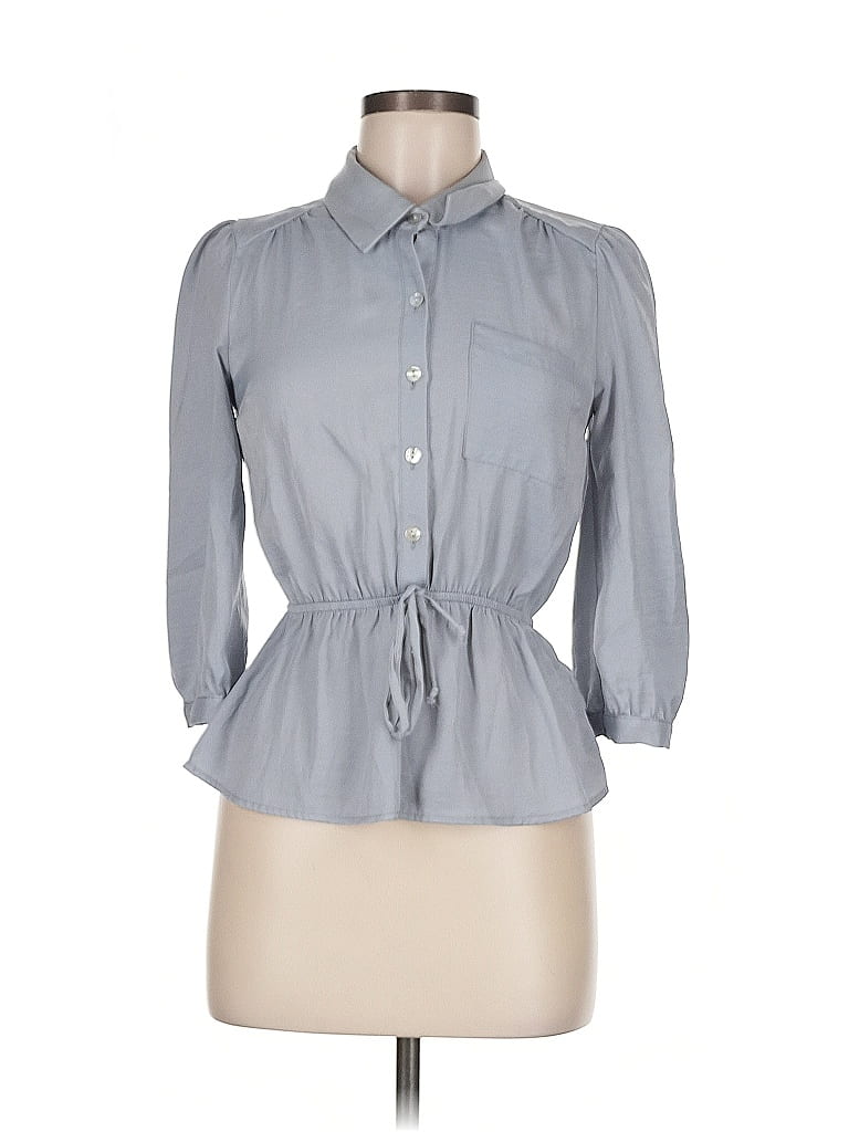 Monteau 100% Polyester Gray 3/4 Sleeve Blouse Size M - 46% off | ThredUp