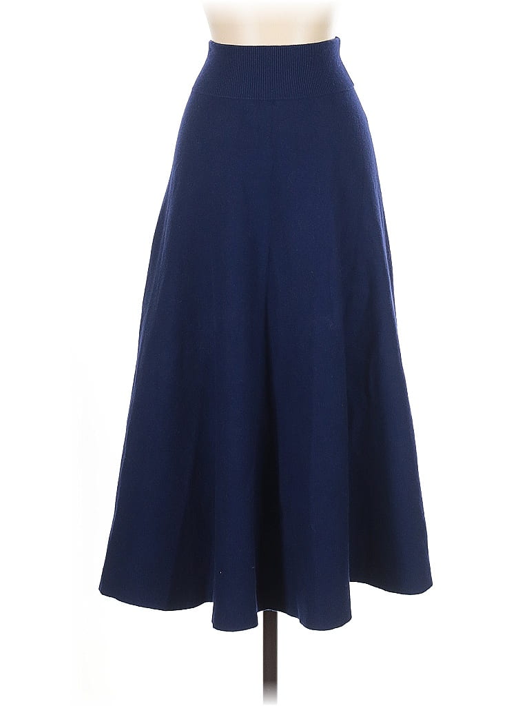 Uterque Solid Blue Formal Skirt Size S - 78% off | ThredUp