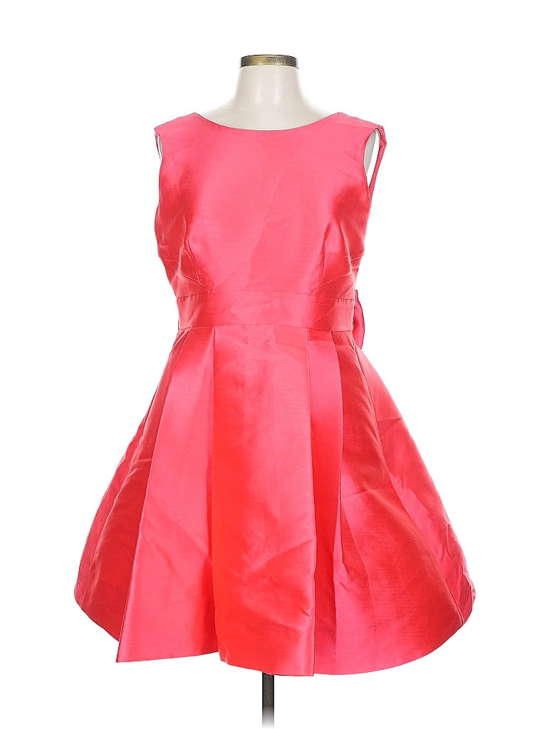 Kate Spade New York 100% Polyester Solid Pink Cocktail Dress Size 12 ...