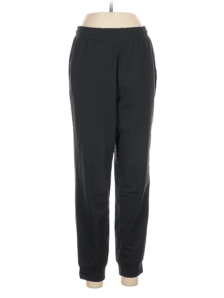 Uniqlo 100% Polyester Solid Black Track Pants Size M - 52% off | ThredUp